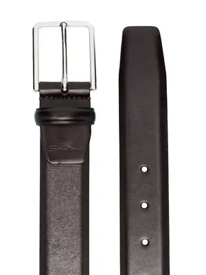 Santoni Buckle-fastening Leather Belt - Brown