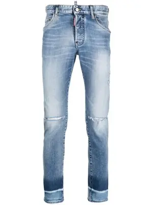 Dsquared2 Skinny Washed Denim Jeans