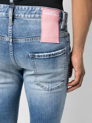 Dsquared2 Skinny Washed Denim Jeans