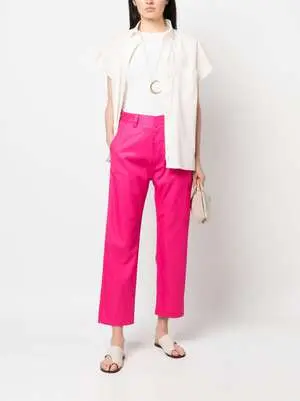Sofie D'hoore Straight-leg Cropped Trousers - Pink