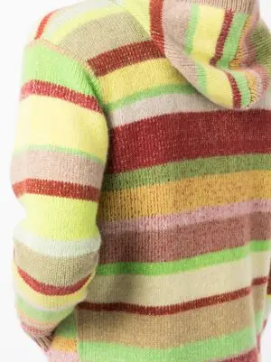 THE ELDER STATESMAN Multi-stripe Zip-up Hoodie