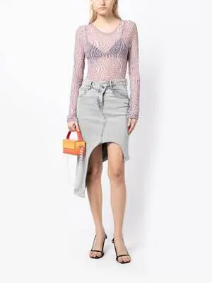 JNBY Asymmetric Denim Skirt