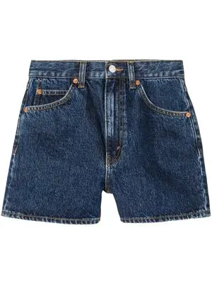 RE/DONE Mid-rise Denim Shorts - Blue