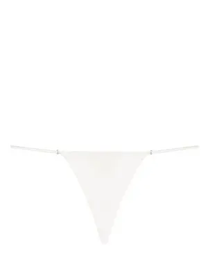 Fleur Du Mal Rose Luxe V-string - White