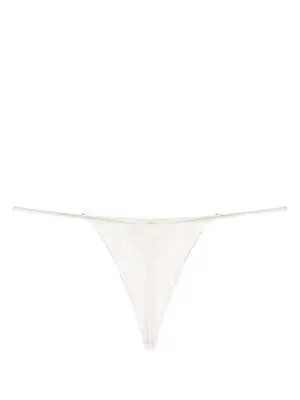 FLEUR DU MAL Rose Luxe V-string - White