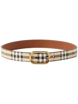 Burberry Vintage Check Leather Belt - Neutrals