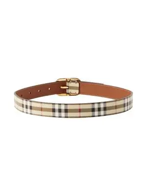 Burberry Vintage Check Leather Belt - Neutrals