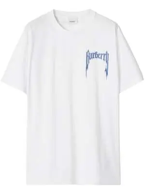 Burberry Logo Print Cotton T-shirt - White