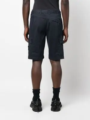 Stone Island Compass-motif Cargo Shorts - Blue