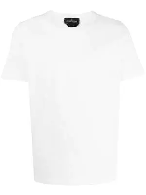 STONE ISLAND Plain Cotton T-shirt