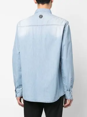 Philipp Plein Denim Long Sleeves Shirt