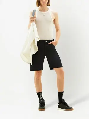 COURREGES Twill Bermuda Shorts - Black
