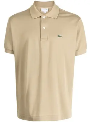 Lacoste Embroidered-logo Short-sleeve Polo Shirt - Brown