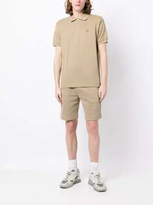 Lacoste Embroidered-logo Short-sleeve Polo Shirt - Brown