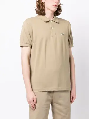 Lacoste Embroidered-logo Short-sleeve Polo Shirt - Brown