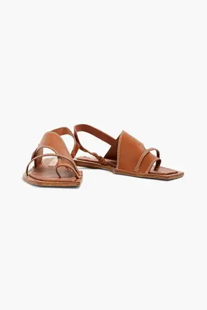 Zimmermann Studded Leather Slingback Sandals - Tan