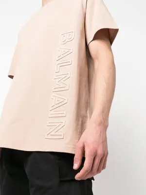 Balmain Logo-embossed Cotton T-shirt