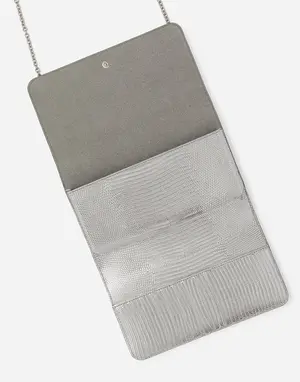 Dolce & Gabbana Satin Phone Bag With Rhinestones