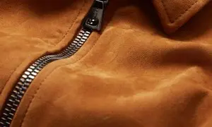 John Varvatos Slim Fit Zip Suede Jacket