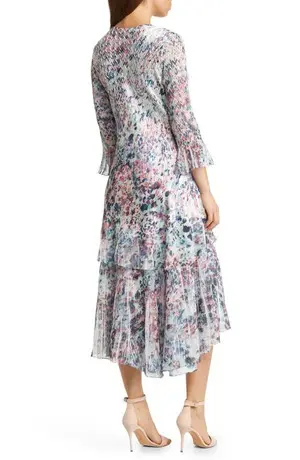 Komarov Charmeuse & Chiffon High-low Dress