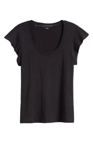 Sanctuary West Side Scoop Neck T-shirt - Black