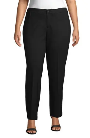Anne Klein Compression Flare Leg Ponte Pants - Black