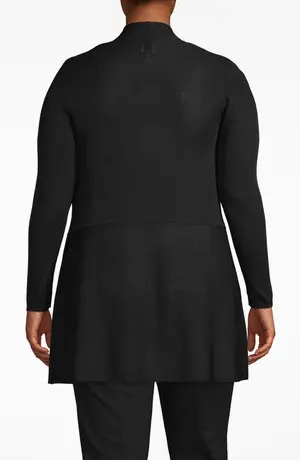 Anne Klein Seamed Open Front Cardigan