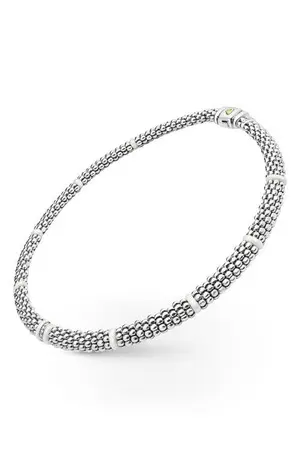 Lagos White Caviar Pavé Diamond Collar Necklace - Silver/diamond