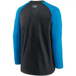 Nike Blue Miami Marlins Authentic Collection Pregame Performance Raglan Pullover Sweatshirt