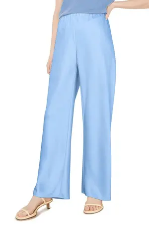 Vince Satin Bias Cut Wide Leg Trousers Aria