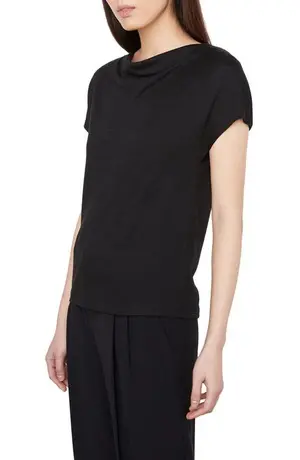 Vince Cowl Neck Top - Black