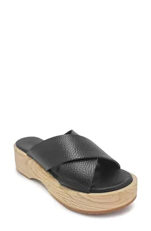 Gentle Souls By Kenneth Cole Orion Crisscross Platform Sandal - Black