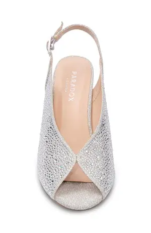 PARADOX LONDON PINK Glory Slingback Pumps - Silver
