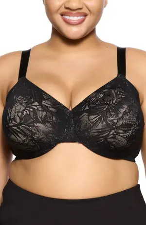 Felina Jessamine Underwire Minimizer Bra - Black