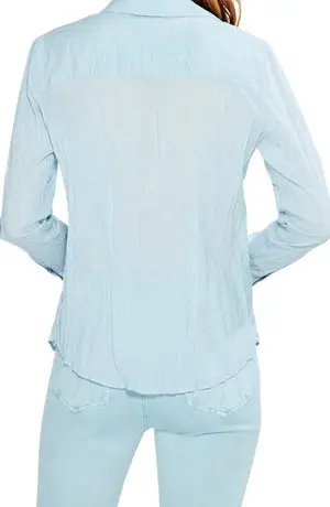 NIC+ZOE Crinkle Button-up Cotton Shirt