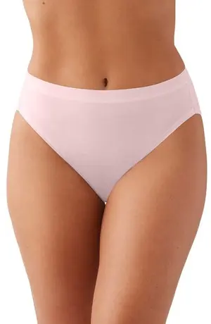 Wacoal Understated Cotton Blend High Leg Briefs Ballet Slipper