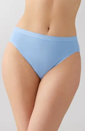 Wacoal Understated Cotton Blend High Leg Briefs Bel Air Blue