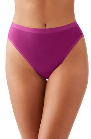 Wacoal Understated Cotton Blend High Leg Briefs Carnevale Pink
