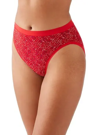 Wacoal Understated Cotton Blend High Leg Briefs - Equestrian