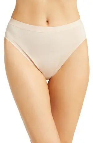 Wacoal Understated Cotton Blend High Leg Briefs Sand