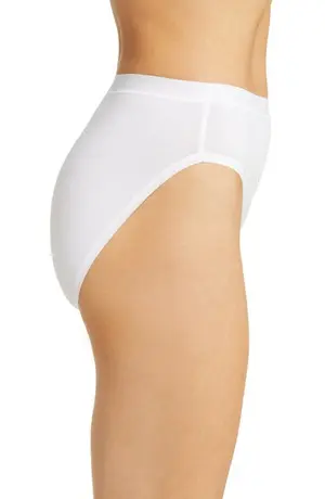 Wacoal Understated Cotton Blend High Leg Briefs - White