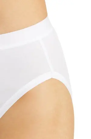 Wacoal Understated Cotton Blend High Leg Briefs - White