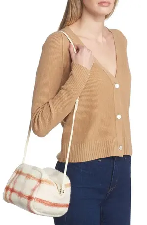 Loro Piana Puffy Needle Punch Cashmere & Silk Clutch