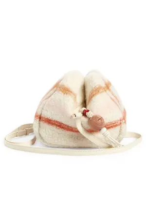 Loro Piana Puffy Needle Punch Cashmere & Silk Clutch