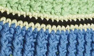 Stella McCartney Logo Stripe Crochet Bucket Hat