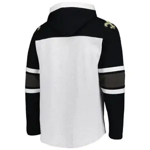 '47 New Orleans Saints Heather Gridiron Lace-up Pullover Hoodie