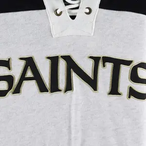 '47 New Orleans Saints Heather Gridiron Lace-up Pullover Hoodie
