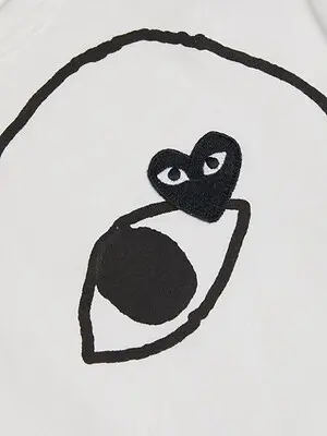 Play Comme Des Garcon Eye Heart Cotton T-shirt