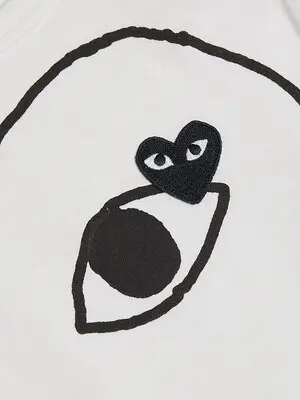 Play Comme Des Garcon Eye Heart Cotton T-shirt