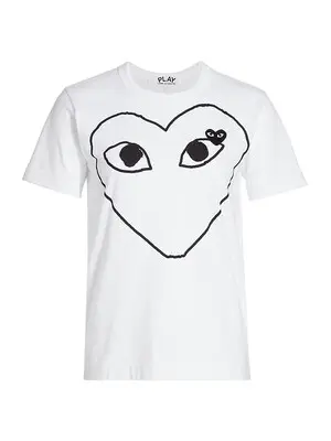 Play Comme Des Garcon Eye Heart Cotton T-shirt